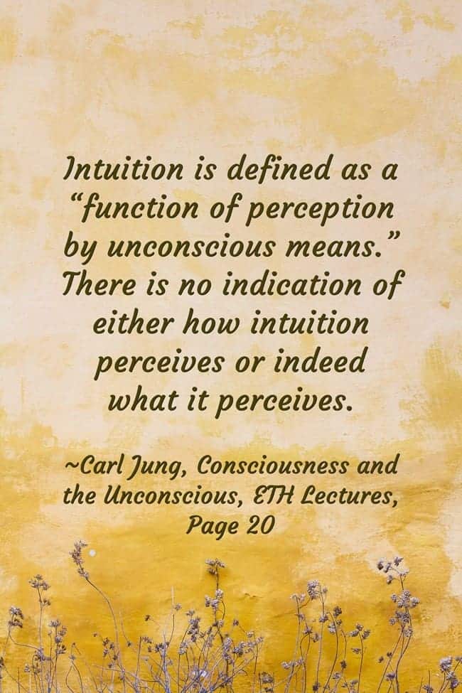 Carl Jung On Intuition. Lexicon