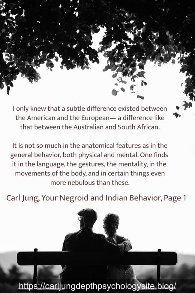 Your Negroid And Indian Behavior By Carl G. Jung